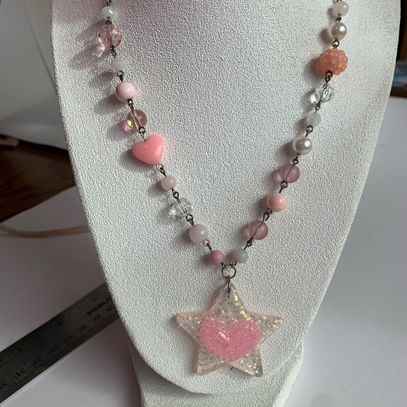 Jewelry | Fairy Pastel Kei Decora Necklace Handmade Cute Kawaii Pink ...